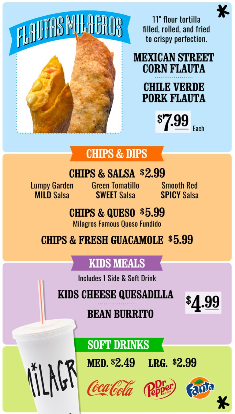 Milagros Mouthwatering Menu | The Best Mexican Food In Utah