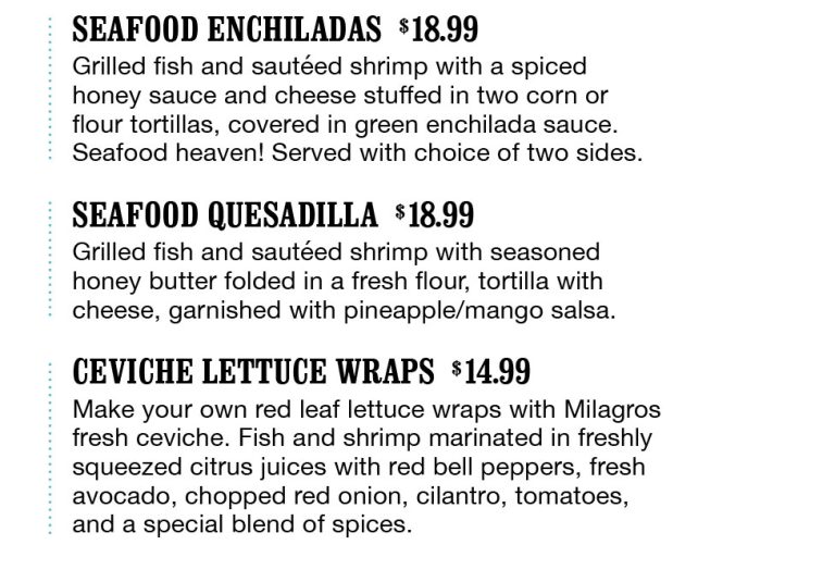 Milagros Mouthwatering Menu | The Best Mexican Food In Utah