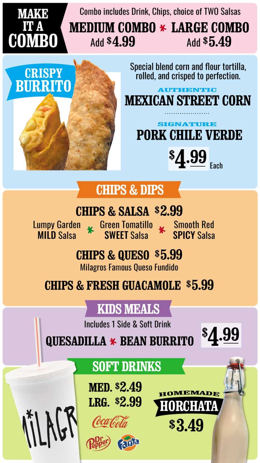 Milagros Mouthwatering Menu | The Best Mexican Food In Utah
